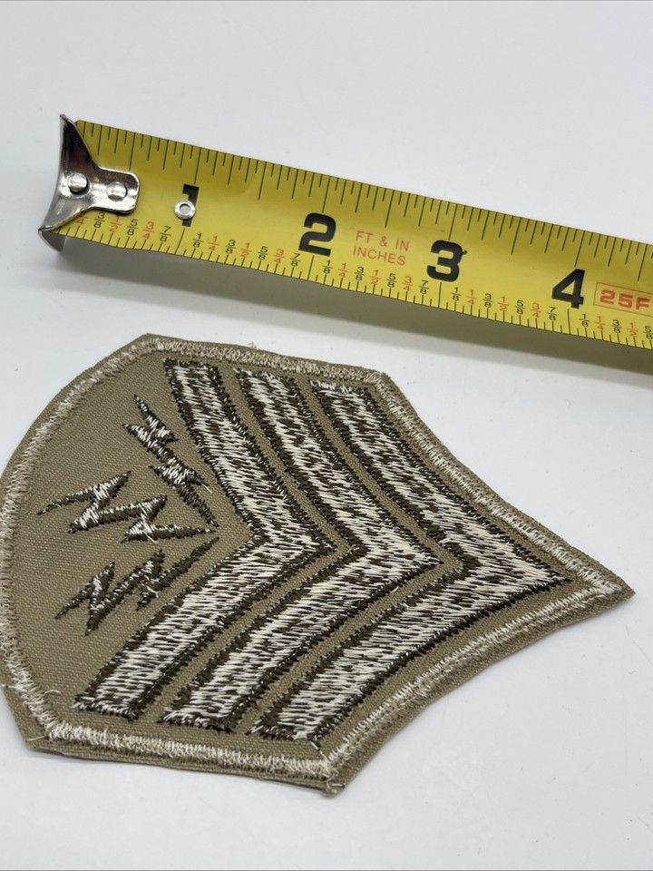 Military Army Sergeant Radio Technician Patch Insignia Khaki Cut Edge ...