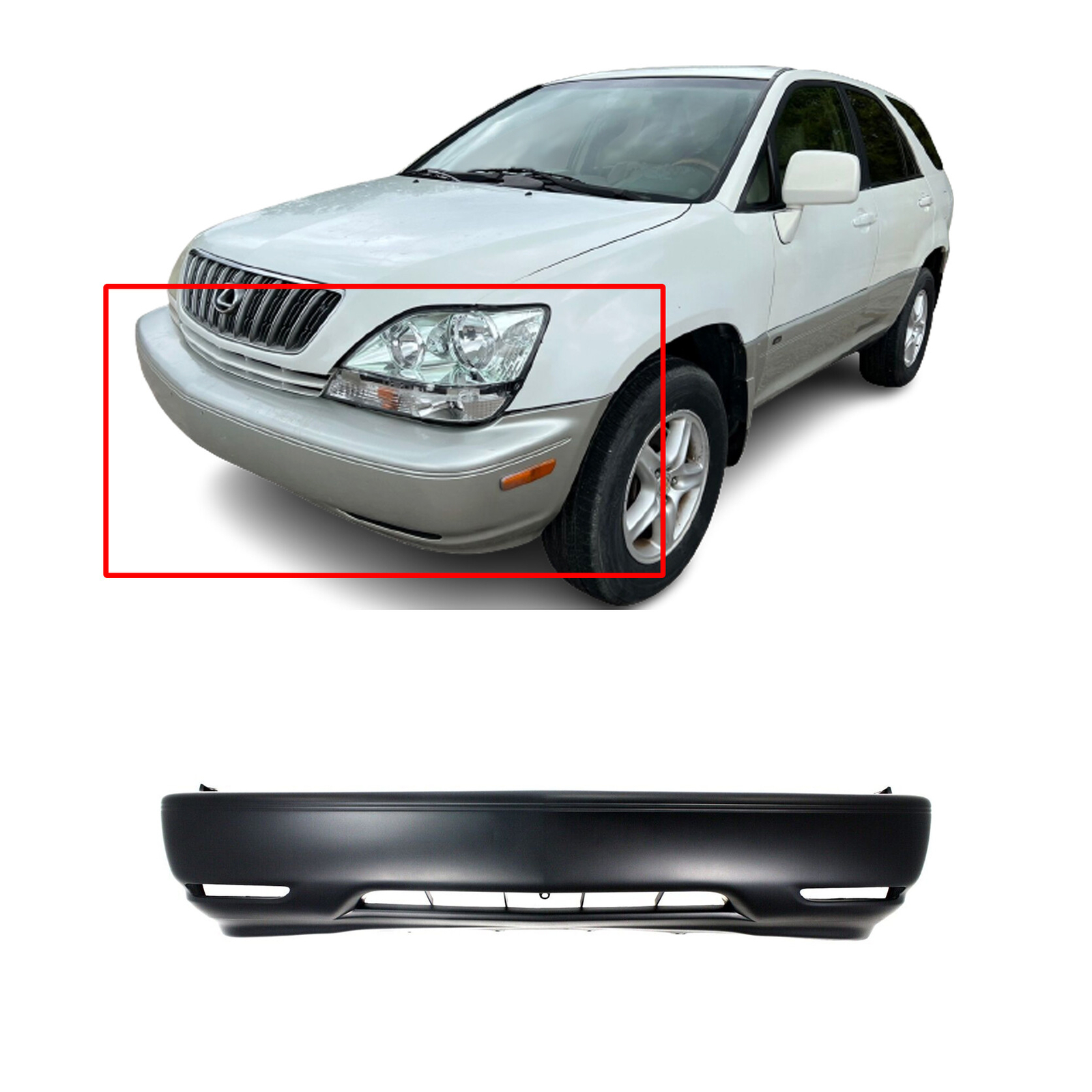 Front Bumper Cover For 1999-2003 Lexus RX300 Primed 5211948901 ...