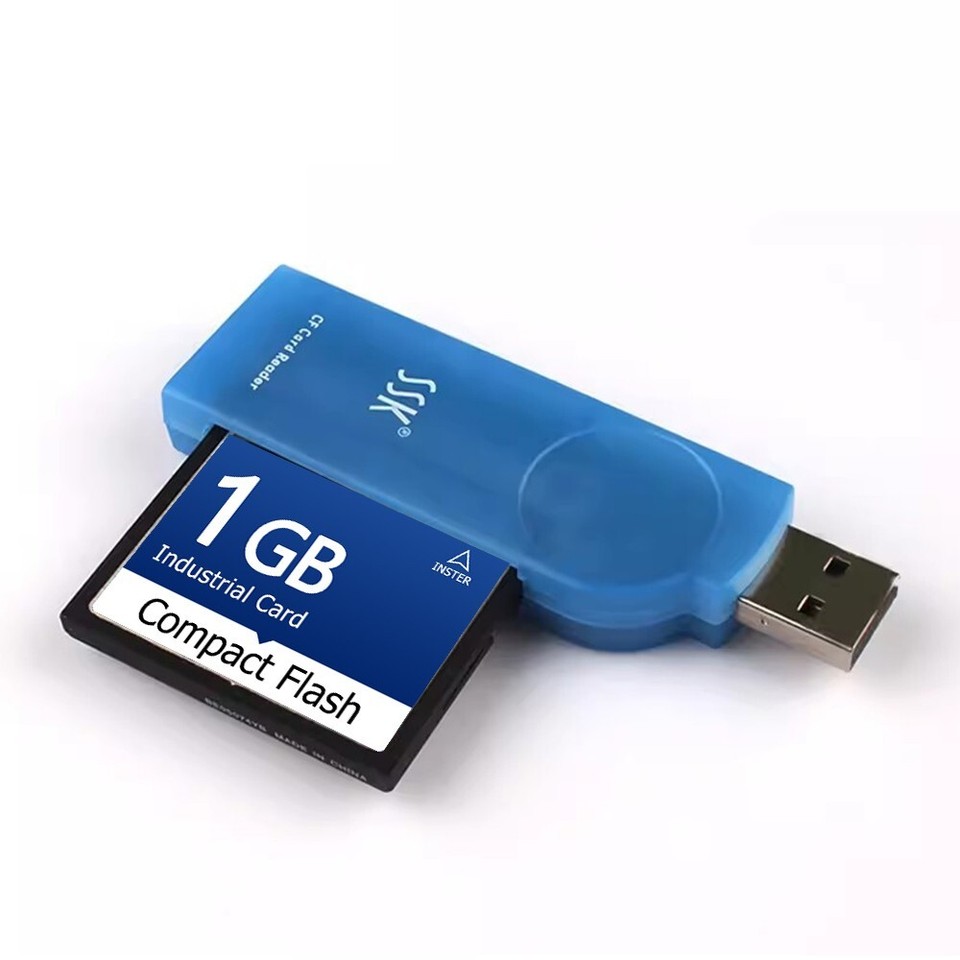 1GB CNC CF Compact Flash card+CF-PCMCIA Adapter+SSK USB2.0 Card reader ...