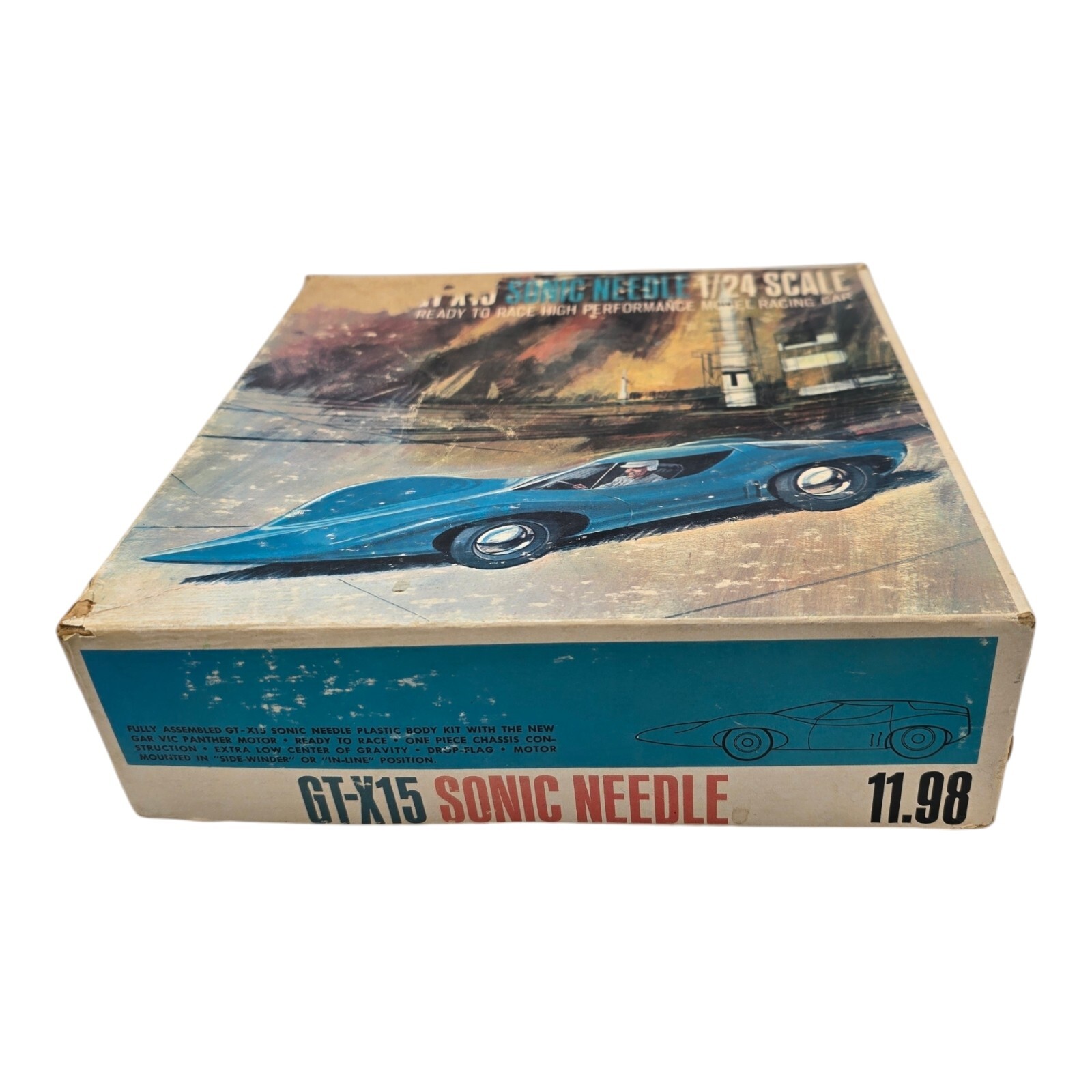Vintage Gar-Vic Sonic Needle GT-X15 1/24 Scale Slot Car & Box - READ ...
