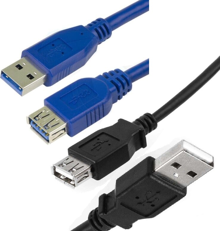 USB Extension Cable Lead A Male to A Female USB 2.0 /3.0 - 0.5m 1m 2m ...