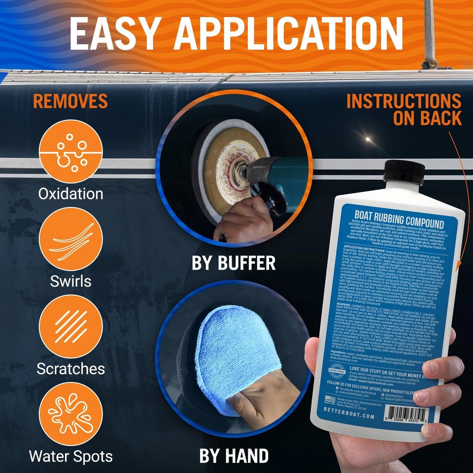 Marine Rubbing Compound Fiberglass Boat Buffing Compound for Boats Gel ...