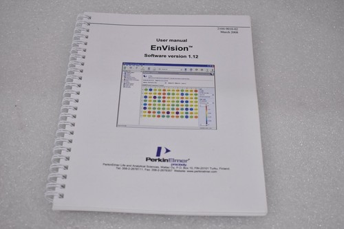 PERKIN ELMER ENVISION SOFTWARE VERSION 1.12 USER MANUAL | eBay