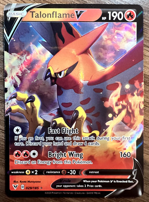 Pokémon TCG Vivid Voltage Talonflame V 029/185 Ultra Rare | eBay