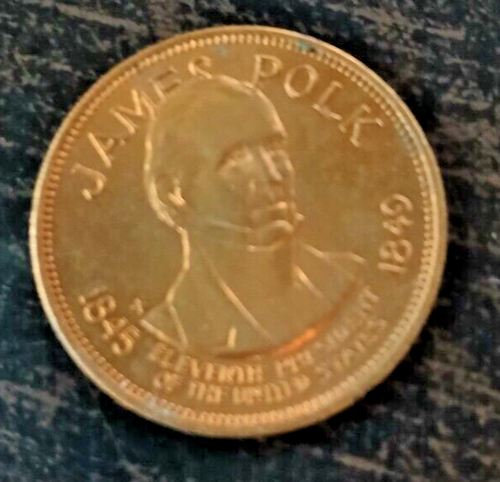 JAMES POLK US President Token Coin Bronze Medal With Reeded EGED ...