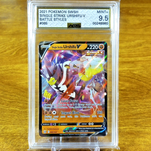 Pokemon SWSH Battle Styles Single Strike Urshifu V 085/163 AGS Mint+ 9. ...