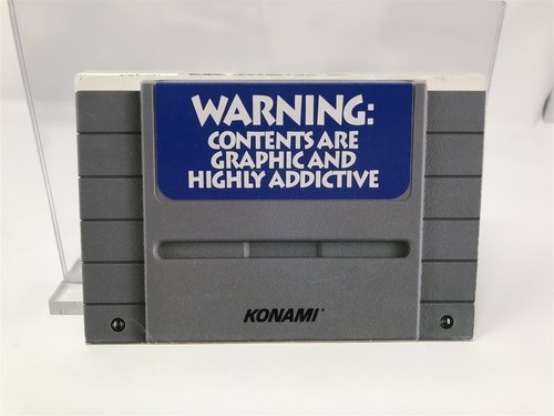 Konami Insert SUPER NINTENDO, WARNING Contents Are Highly Addictive KON ...