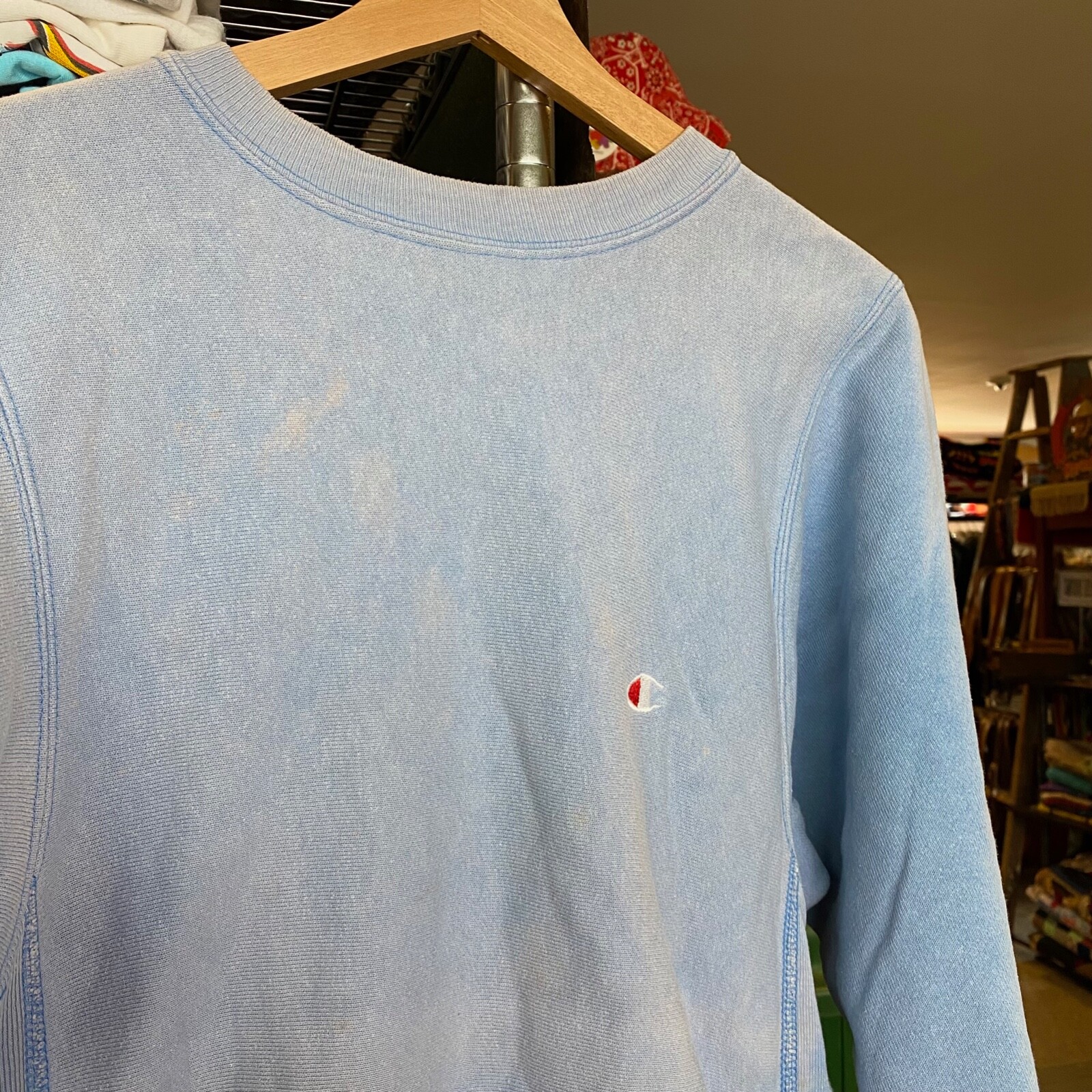 1990s Baby Blue Champion Reverse Weave Crewneck Vint… - Gem