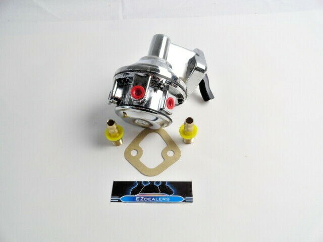 SBC Chevy Replacement Chrome Mechanical Fuel Pump 305 350 400 With ...
