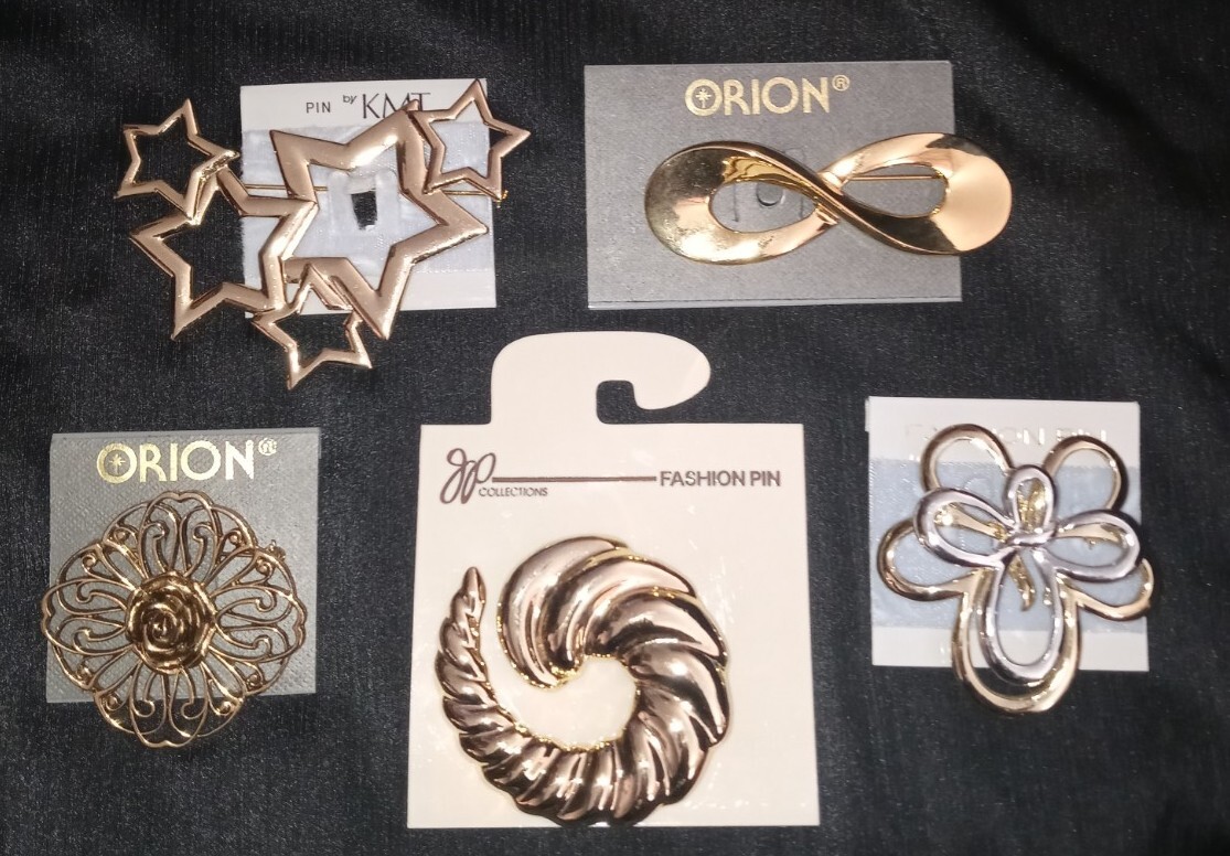 NEW Lot of 5 Brooches/Pins Orion-KMT-JP Collection | eBay