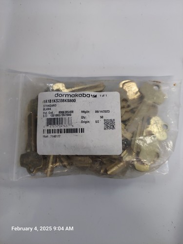 Best 1A1B1KS208KS800 Key Blank B Keyway - Bag of 50 | eBay
