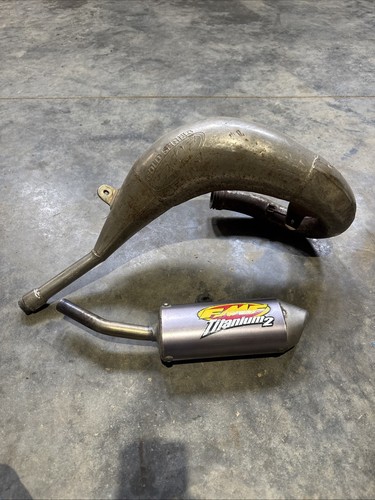 02-18 YAMAHA YZ85 YZ 85 FMF FATTY GOLD SERIES PIPE Titanium 2 SILENCER ...