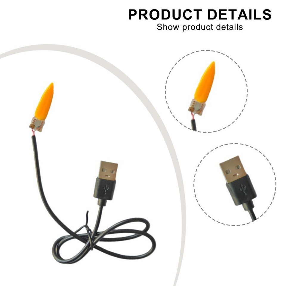 USB 5V LED flicker candle flame lamp compact circuit board module for ...