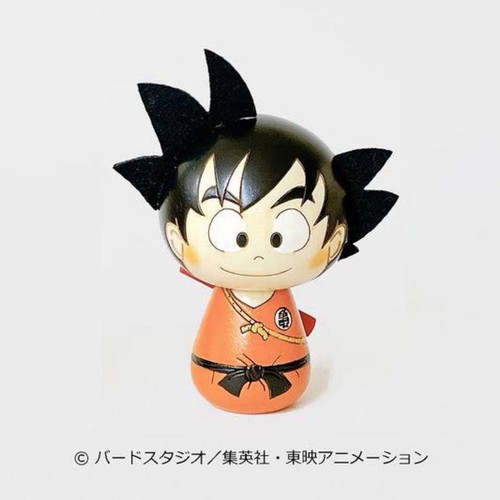 Dragon Ball Kokeshi Set of 2 Son Goku & Master Roshi Wooden Figurines ...