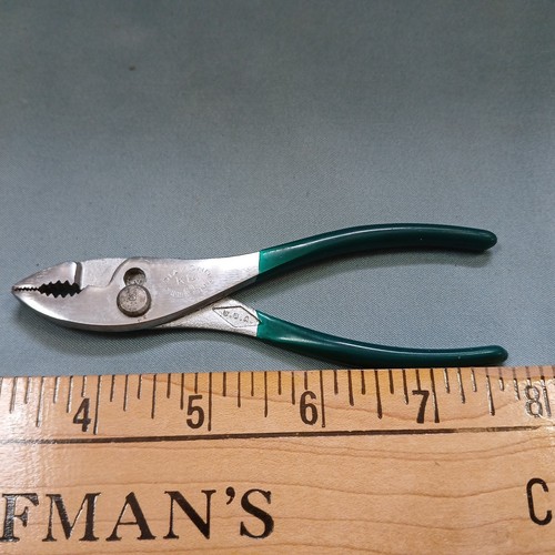 Diamond Tools 5" Slip Joint Pliers K14 Green Cushion Grip Made in USA ...
