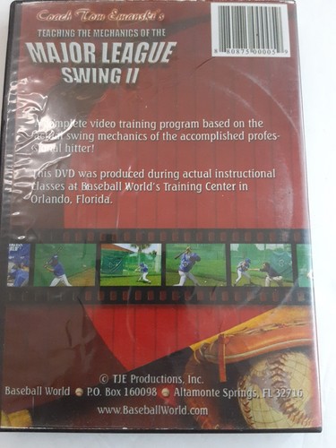 🌴 Baseball World Tom Emanski Teaching Mechanics of Major League Swing 2 ...
