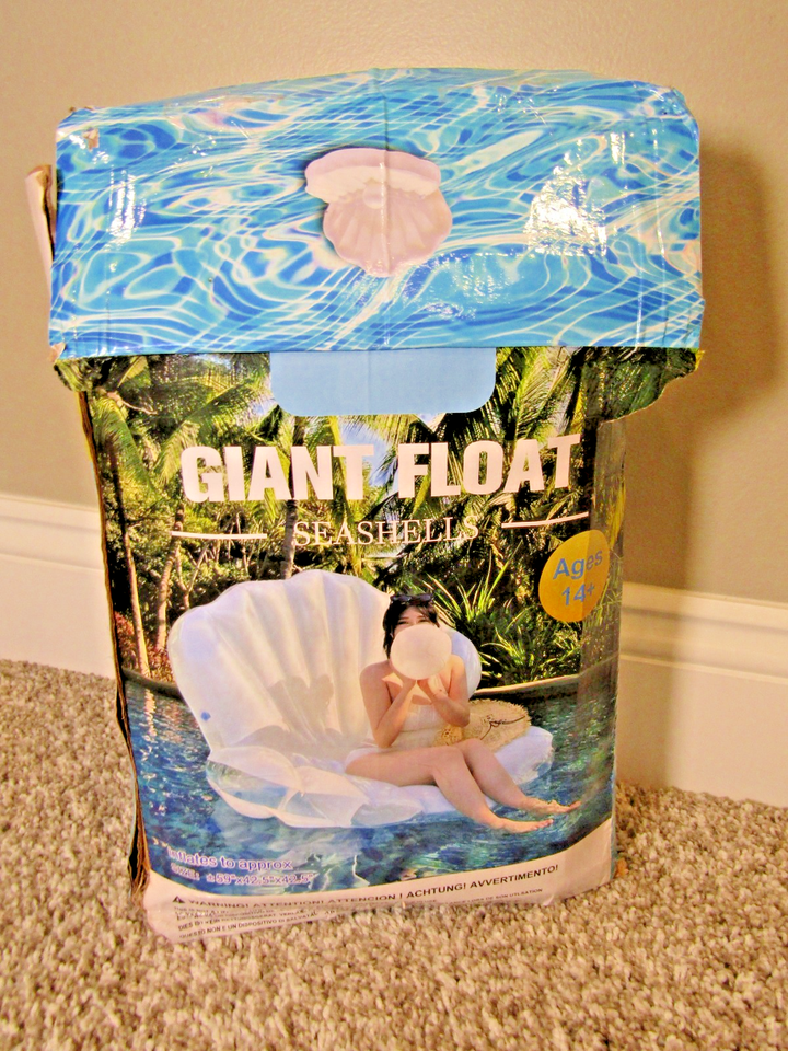 59" Inflatable Seashell Pool Float Giant Pool Floating Raft Chair Shell Water | eBay UK