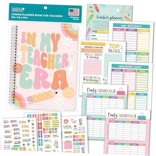 Teacher Planner 2025-2026 – Undated Lesson Planner Book with Retro ...