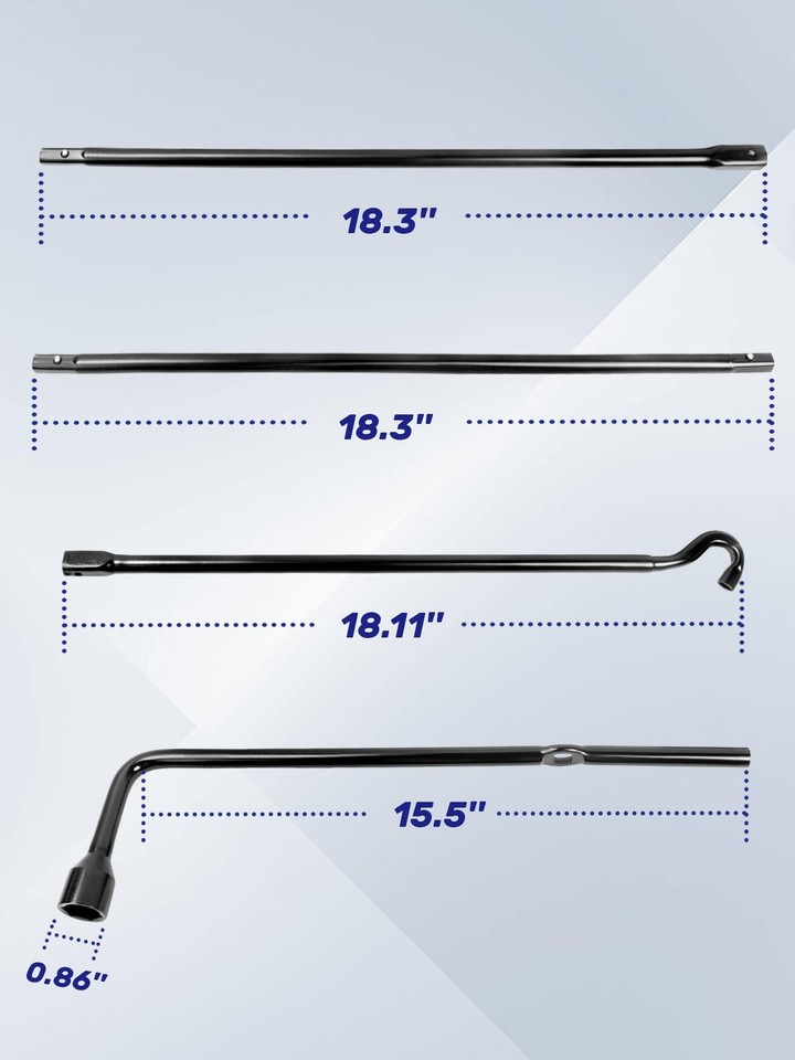 Spare Tire Tool Kit with Tire Jack Handle and Wheel Lug Wrench ...
