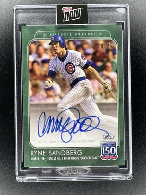 2019 Topps #59B Ryne Sandberg Historic Moments The Sandberg Game Auto ...