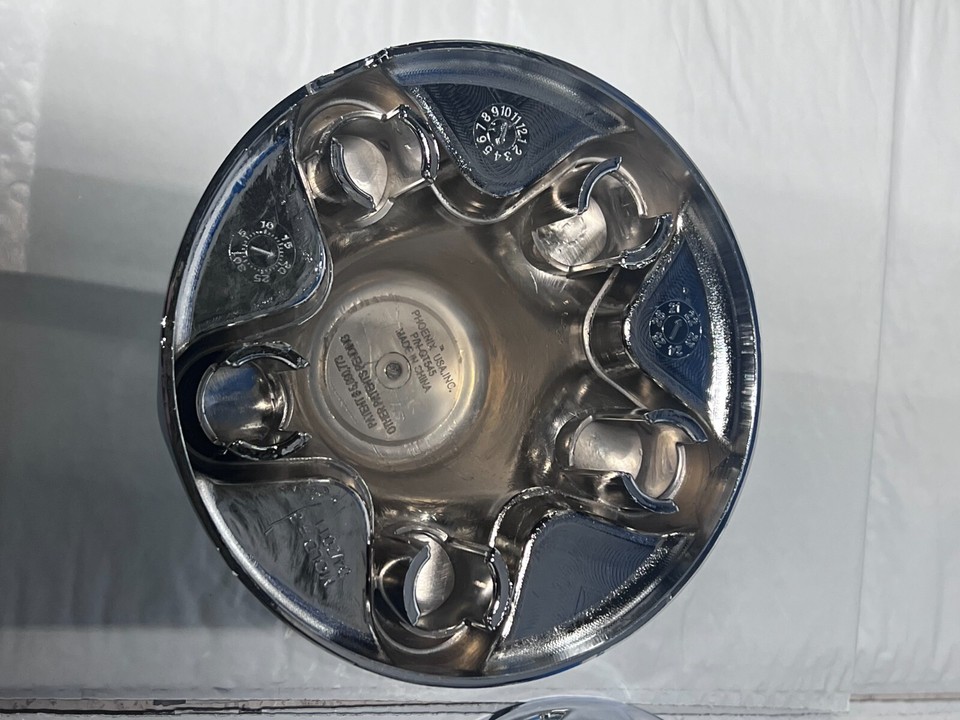 (2) Chrome Trailer Wheel Hub Cap Cover 5 lug 5 x 4.5" pattern, cargo ...