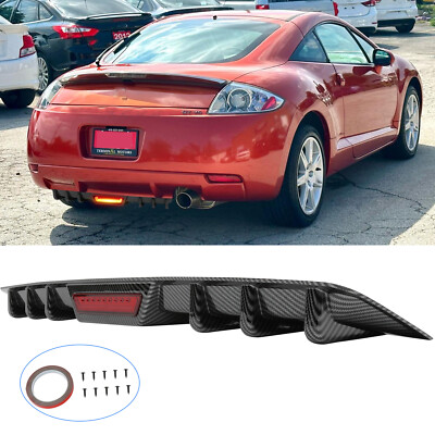 For Mitsubishi Eclipse Coupe Carbon Fiber Rear Bumper Diffuser Lip w ...