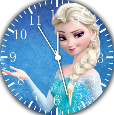 Disney Frozen Elsa Borderless Wall Clock for Home Office Wall Decor ...