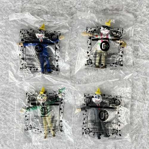 Jack in the Box Kid's Meal Toys 1999 Bendable Jack Figures set of 4 New ...