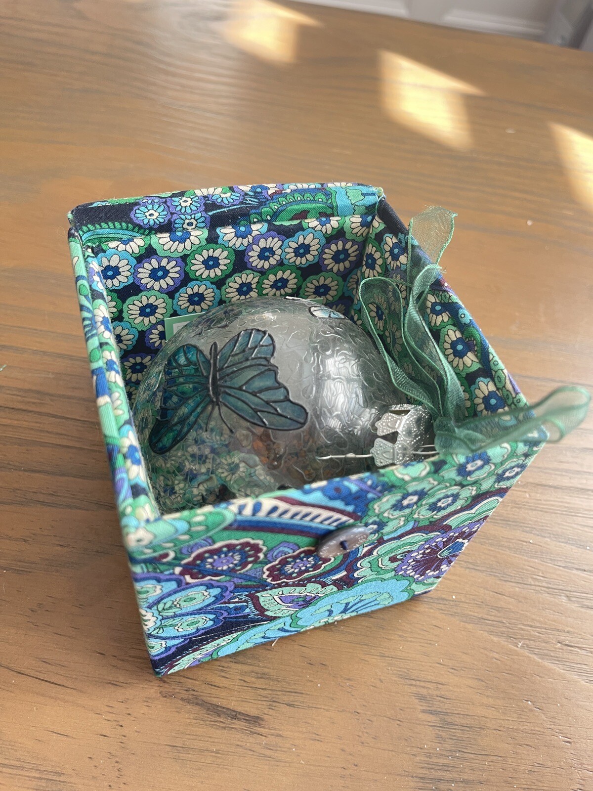 Limited Edition Vintage FIGI GRAPHICS Butterfly Art Glass Ornament 18/ ...