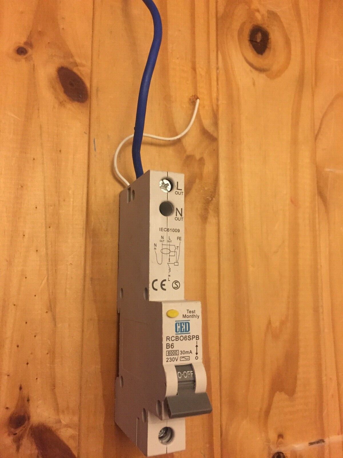 CED 6A 30MA RCBO6SPB 1 SINGLE POLE 230V RCBO TYPE B B6/ | eBay UK