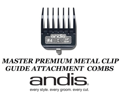 ANDIS MASTER PREMIUM METAL CLIP Blade 1/2" 13mm GUIDE COMB*Fit ML,LCL ...