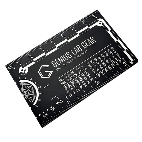 The Pocket Engineer - Small Metal Engineering Ruler Protractor Compass ...