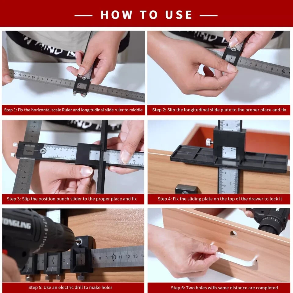 Cabinet Hardware Jig Aluminum Alloy Cabinet Handle Jig Tool for Fast | eBay