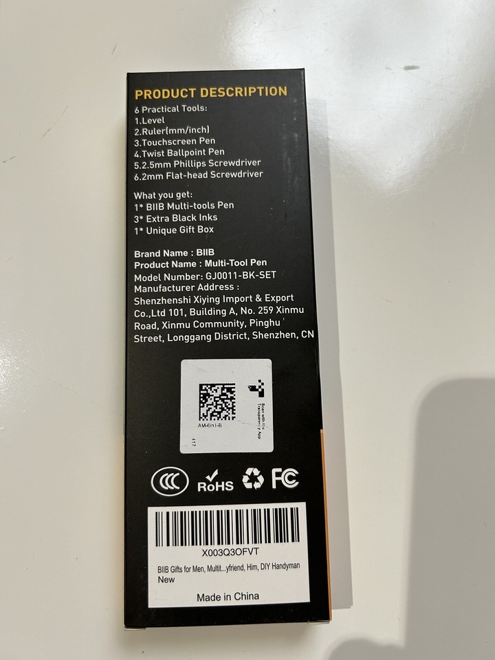 BIIB Gifts for Men, Multitool Pen 4 Piece Set, Black NEW IN BOX | eBay