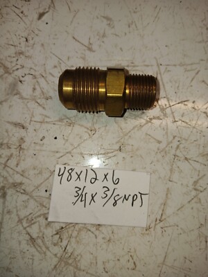 48x10x6 Male Pipe/SAE 45° Flare Connector 5/8" Male SAE 45° Flare x 3/8 ...