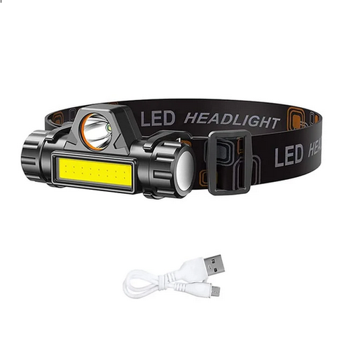 LED COB Headlamp Head Light USB Rechargable Torch Work Light | eBay