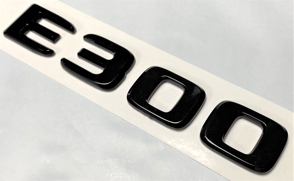 #2 BLACK E300 REPLACEMENT FOR MERCEDES REAR TRUNK EMBLEM BADGE ...