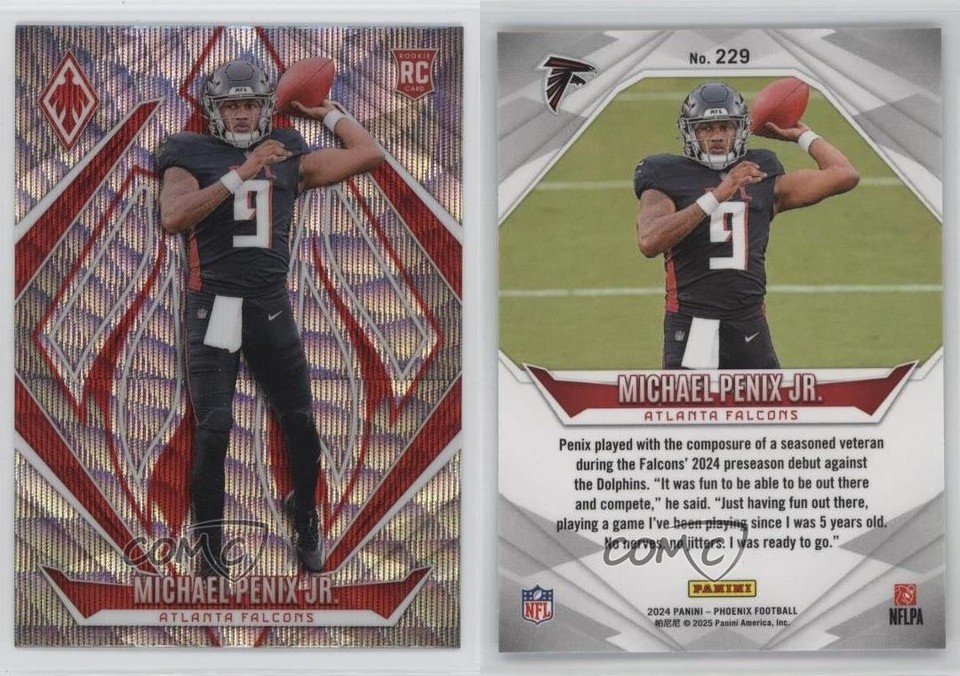 2024 Panini Phoenix Rookies Wave Michael Penix Jr #229 0xc1 | eBay