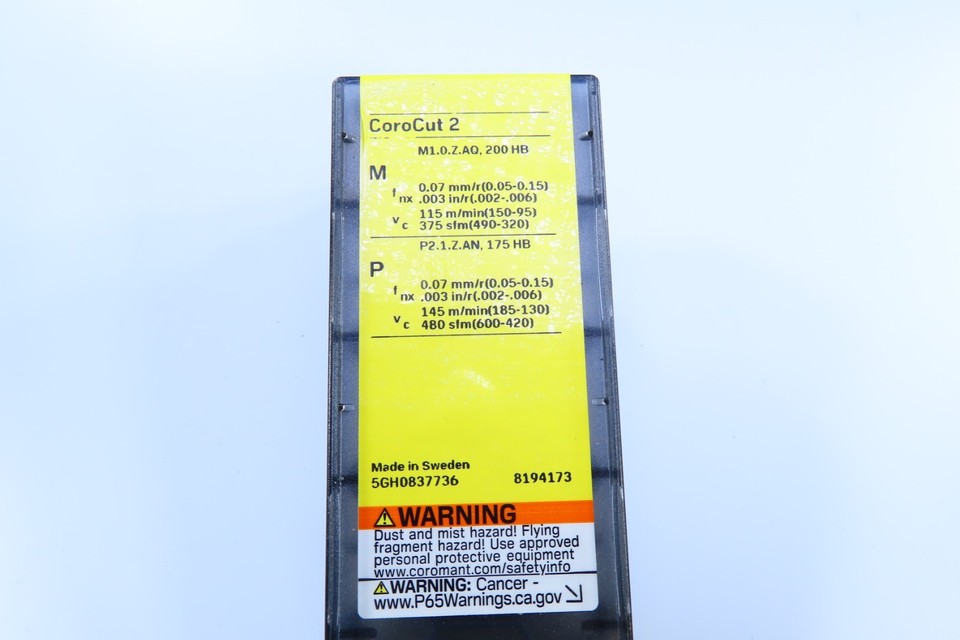 NEW BOX SANDVIK C21-D2N-0150-0002-CM 1145 COROCUT 2 TURNING CNC CARBIDE ...