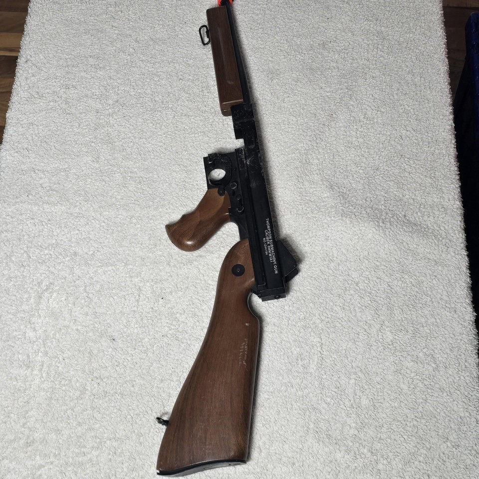 Thompson M1A1 Non-Firing Toy Prop Gun Wood Stock Auto-Ordnance WWII | eBay