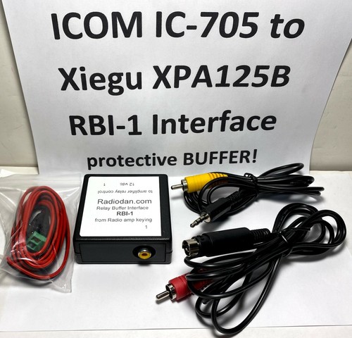 ICOM IC-705 to Xiegu XPA125B amplifier keying cable w/ RBI-1 Interface ...