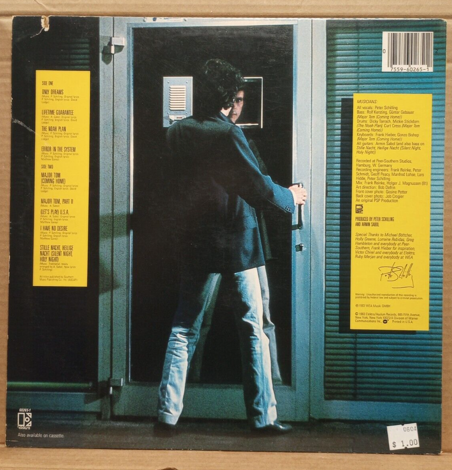 Peter Schilling: Error in the System - US 1983 Elektra LP | eBay