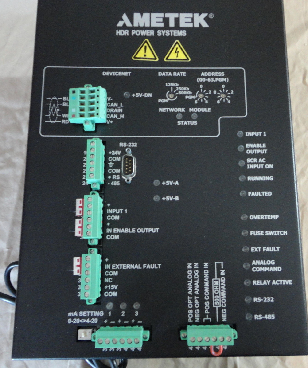 AMETEK HDR POWER SYSTEM MP1-120-60 SCR CONTROLLER MP1 SCR DEVICENET ...