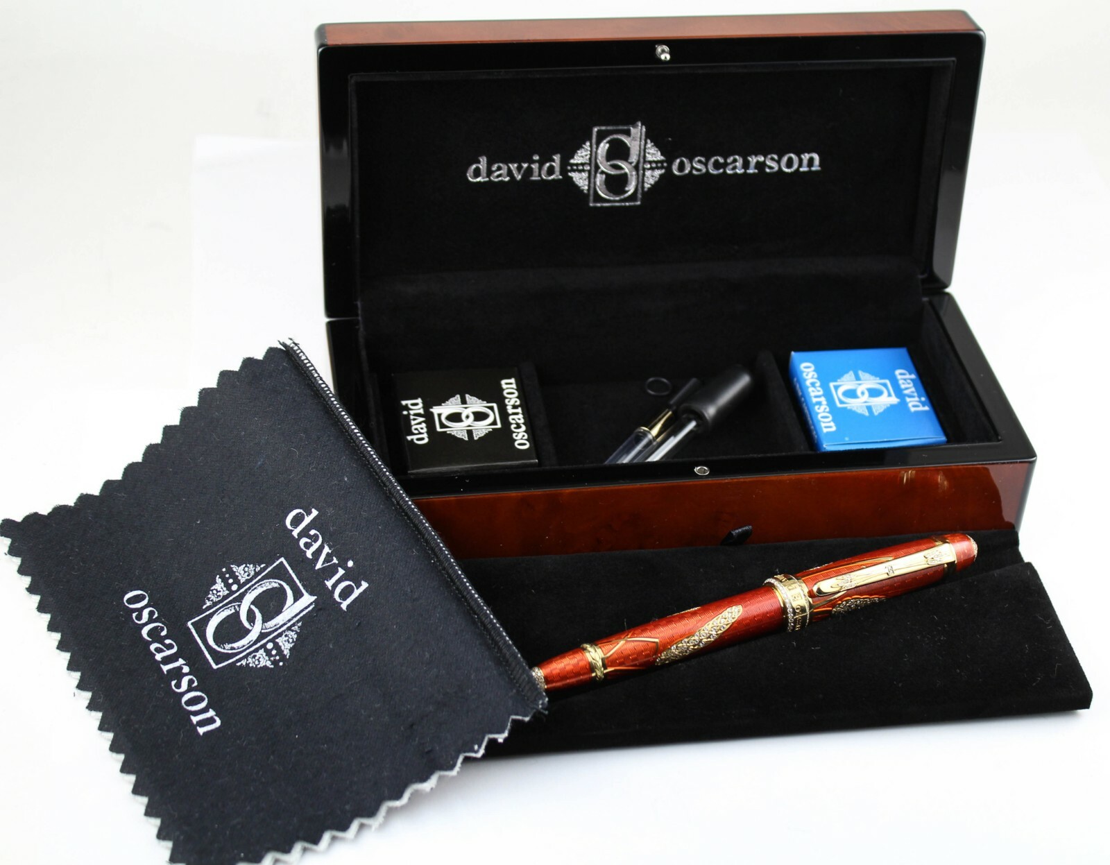 David Oscarson Diamond Edition Amber Harvest Fountain Pen #2/3 Solid ...