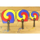[ Korean Traditional Crafts ] Hand Fan Taegeuk Pattern Vivid Color ...