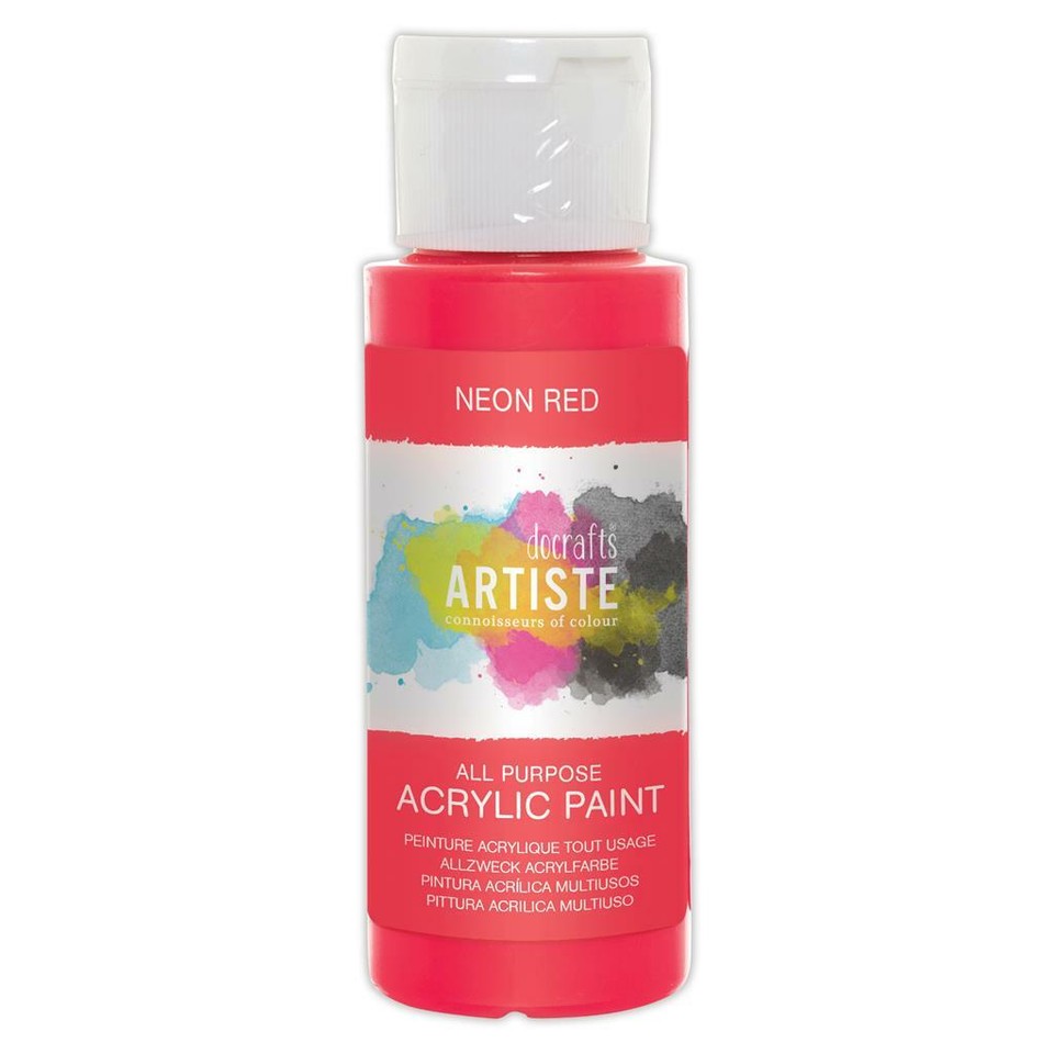 West Docraft Artiste Craft Acrylic Paint Colours Bottles Matt, Metallic ...