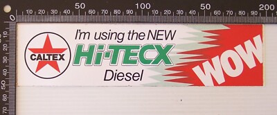 VINTAGE CALTEX HI-TECX DIESEL FUEL CAR RACING SPONSOR PROMO ADVERTISING ...