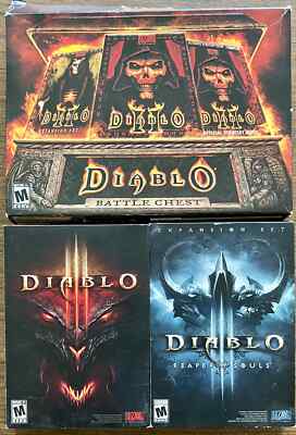Diablo II Battle Chest PC Big Box Diablo III / Reaper of Souls Lot ...