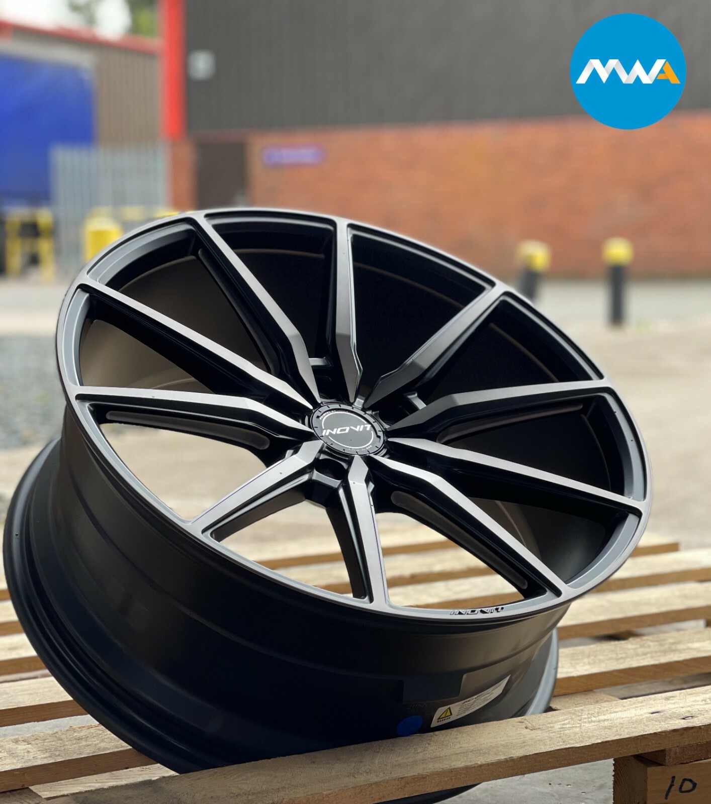 20" Inovit Frixion 5 Alloy Wheels & Tyres 5x120 Blk MF fits VW ...