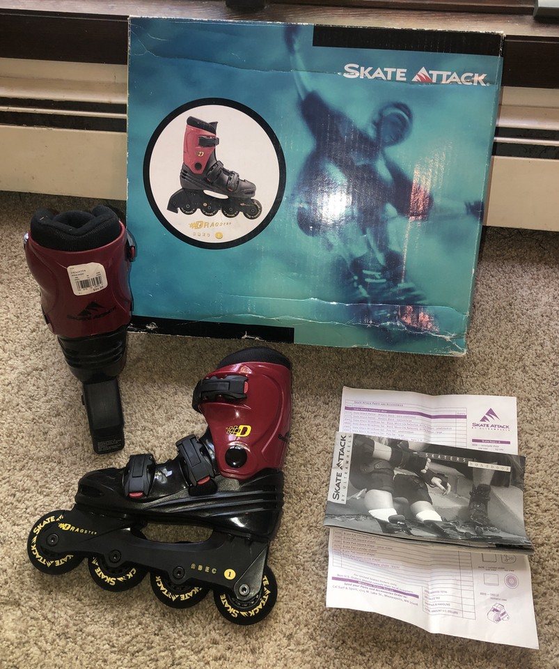 Ultra Wheels Skate Attack Inline Skates Junior size 2 NOS but Cracked ...